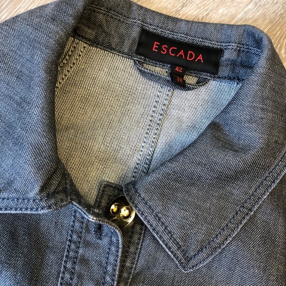 Escada | Jackets & Coats | Escada Denim Jacket 42 | Poshmark